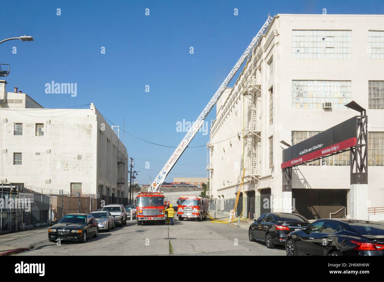 Fire fighters conducting training exercises Stock Photo - Alamy