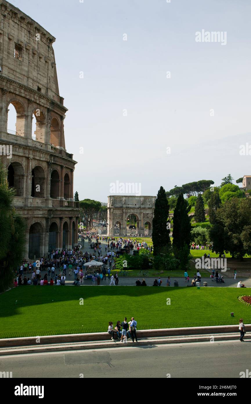 THe Colosseum and the monuments of rome Stock Photo - Alamy