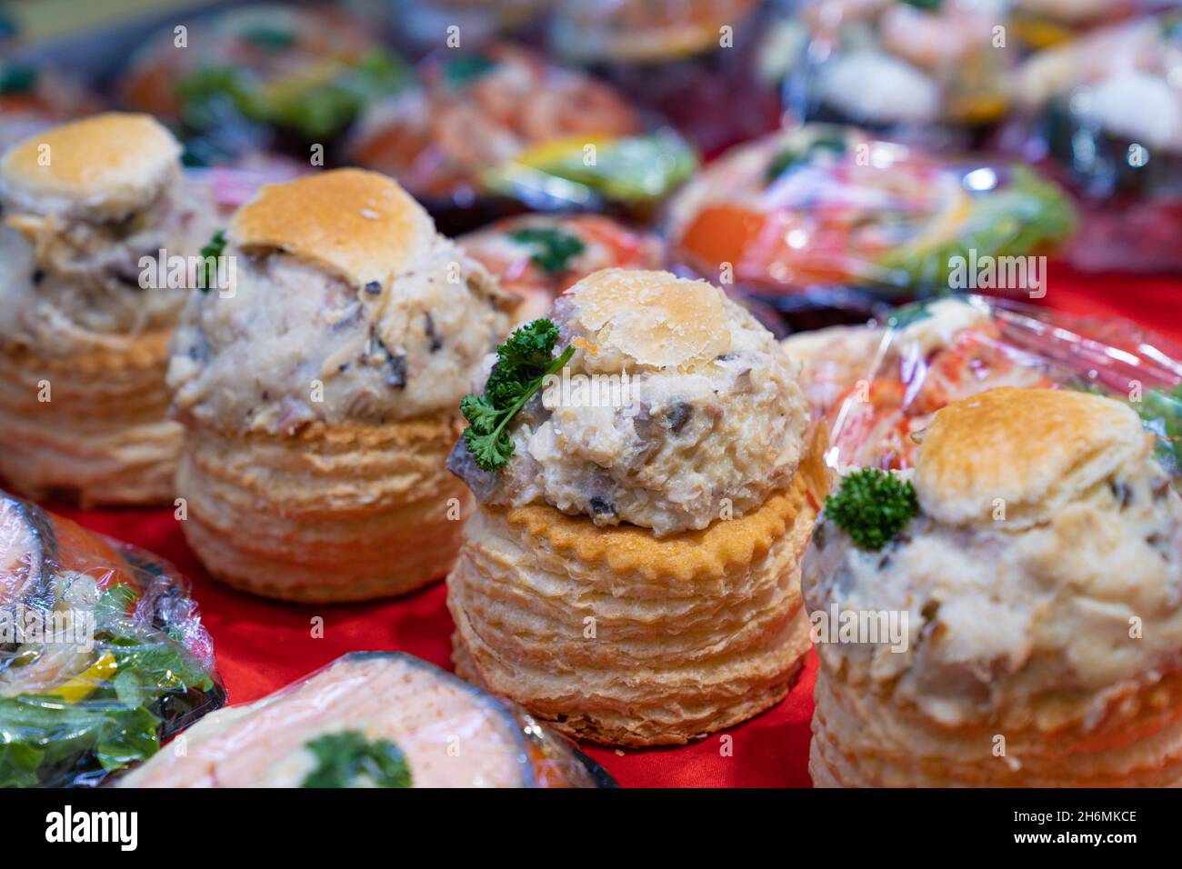 Showcase of a traditional French bakery with confection and pastries ...