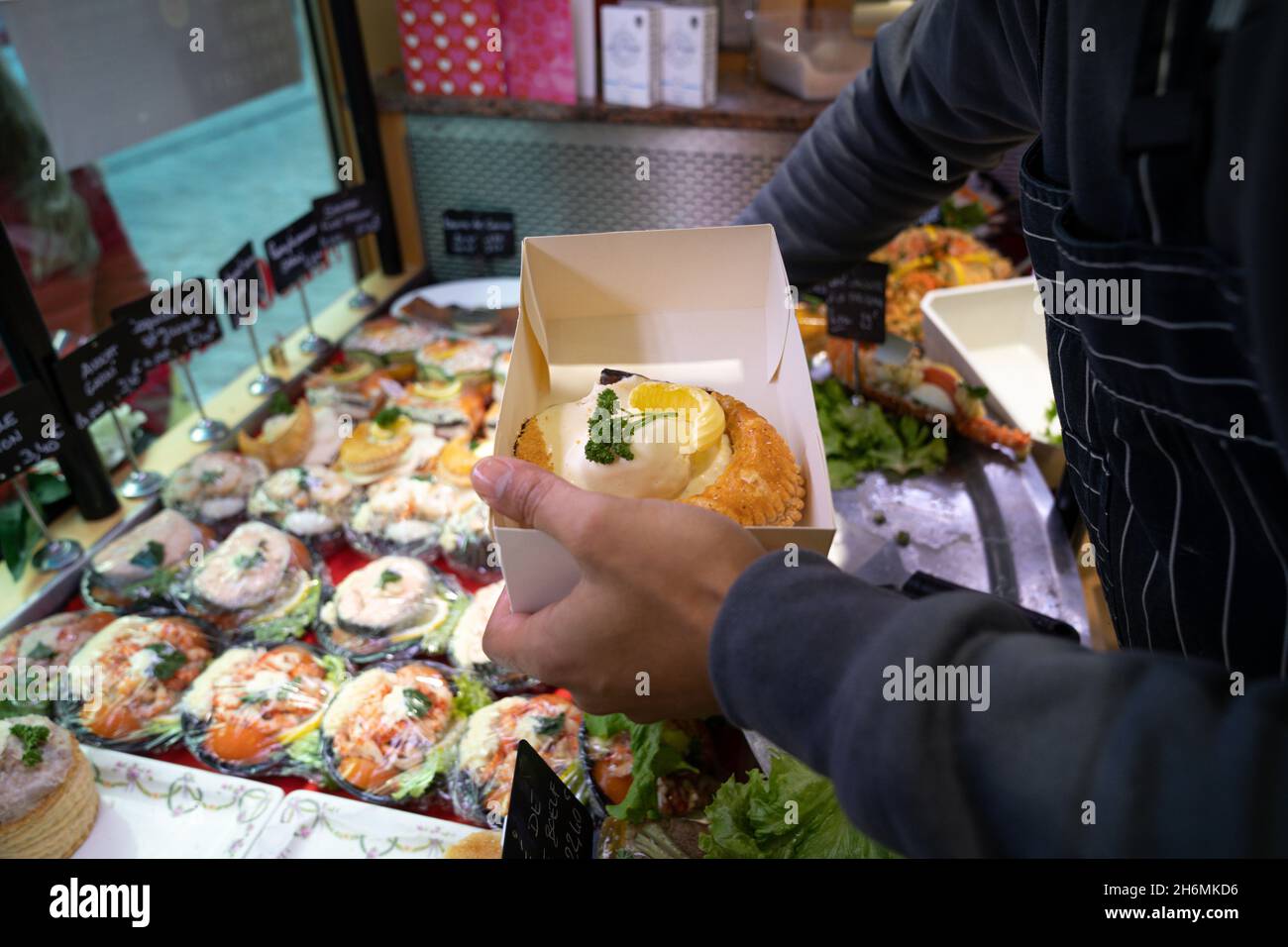 Boutique inside a traditional French bakery with confection and ...