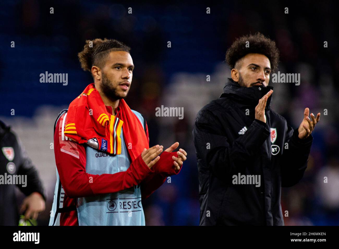 Cardiff, UK. 16th Nov, 2021. Tyler Roberts of Wales at full time. Wales ...