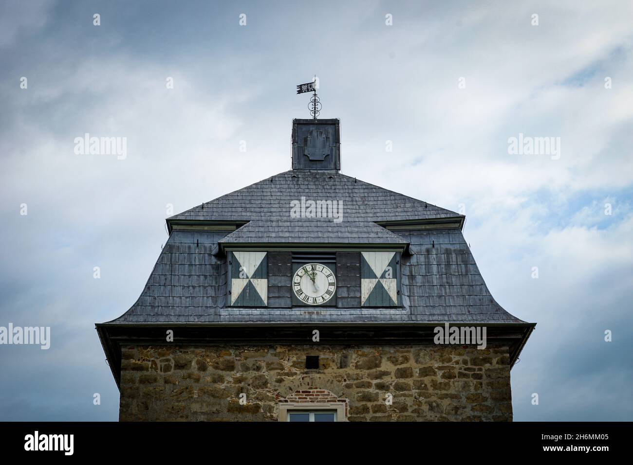 Historical Castle Museum Lembeck in Dorsten, Germany on a cloudy day ...