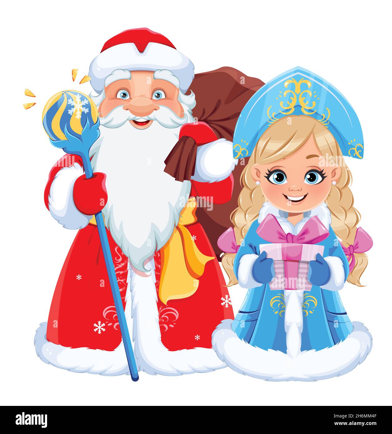 Father the frost and snow maiden Cut Out Stock Images & Pictures - Alamy
