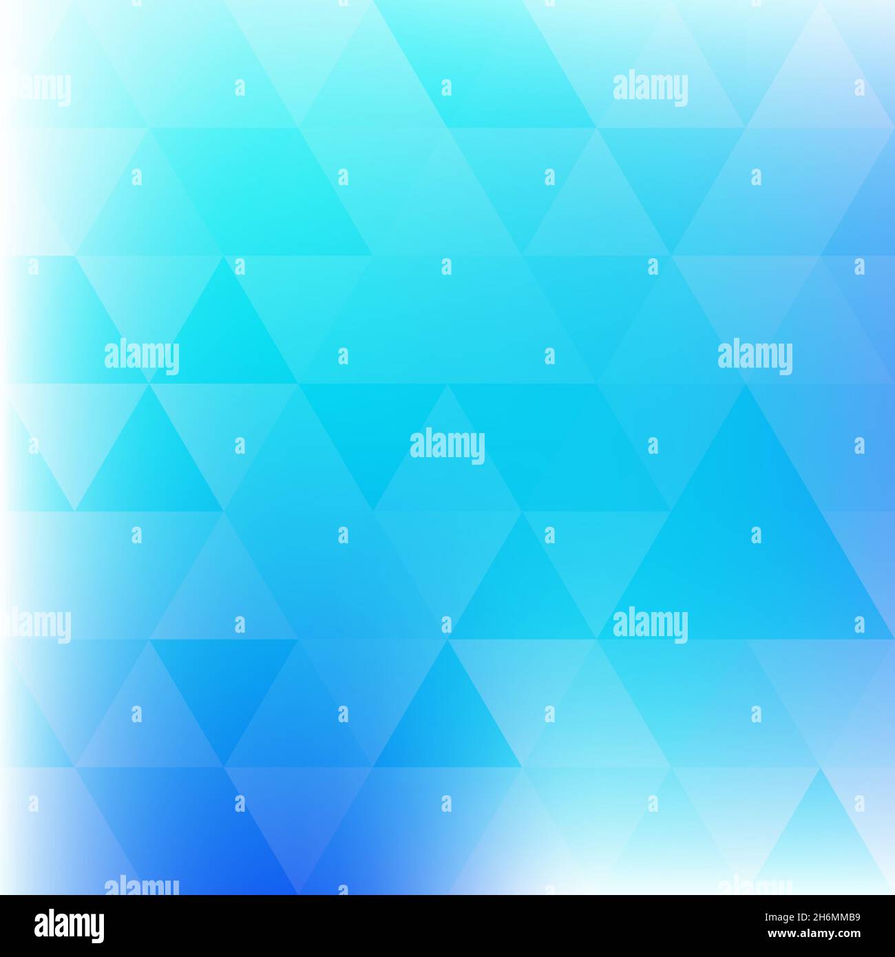 Abstract geometrical pattern with bright turquoise and blue triangles ...