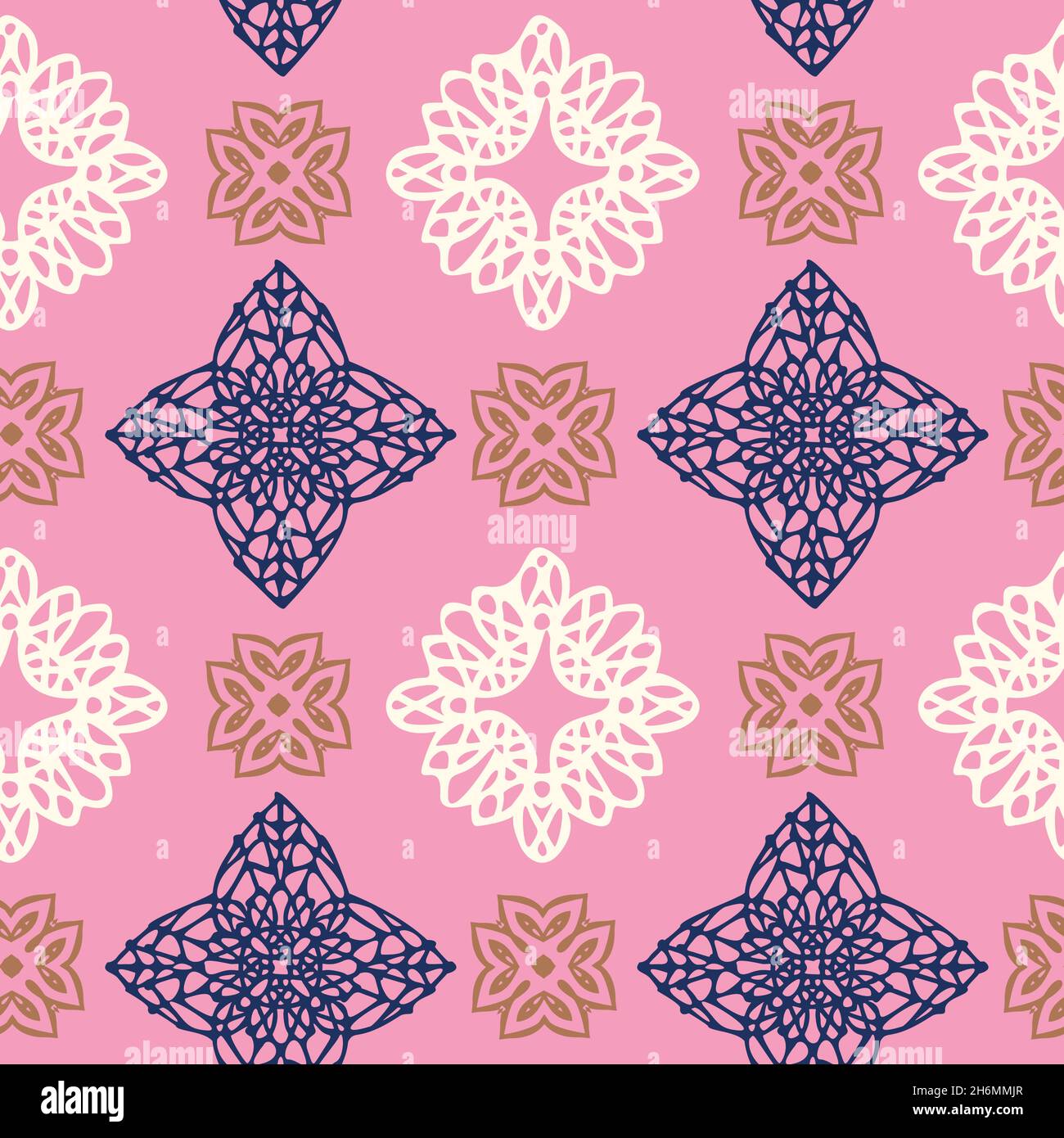 Masculine floral flourish seamless pattern. Simple shape for digital ...