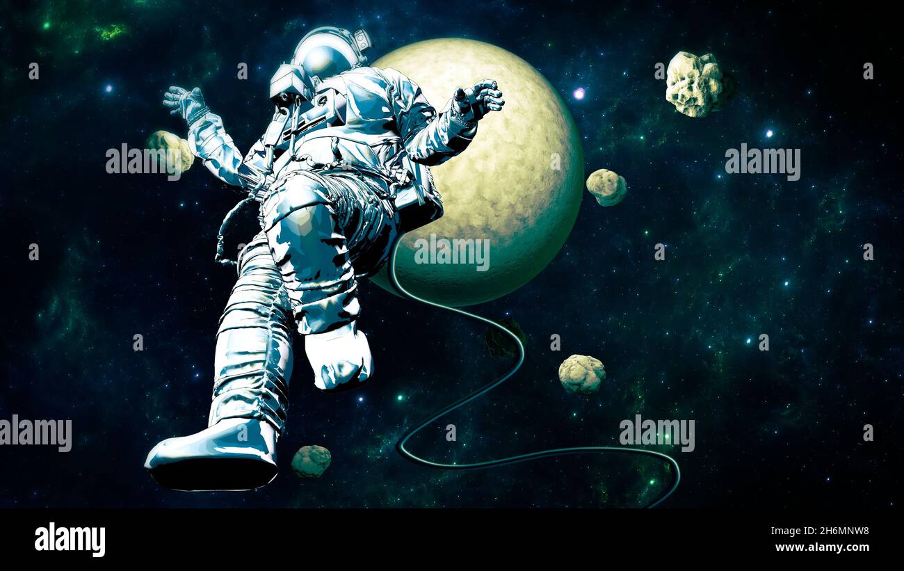 Astronaut floating in space hi-res stock photography and images - Alamy