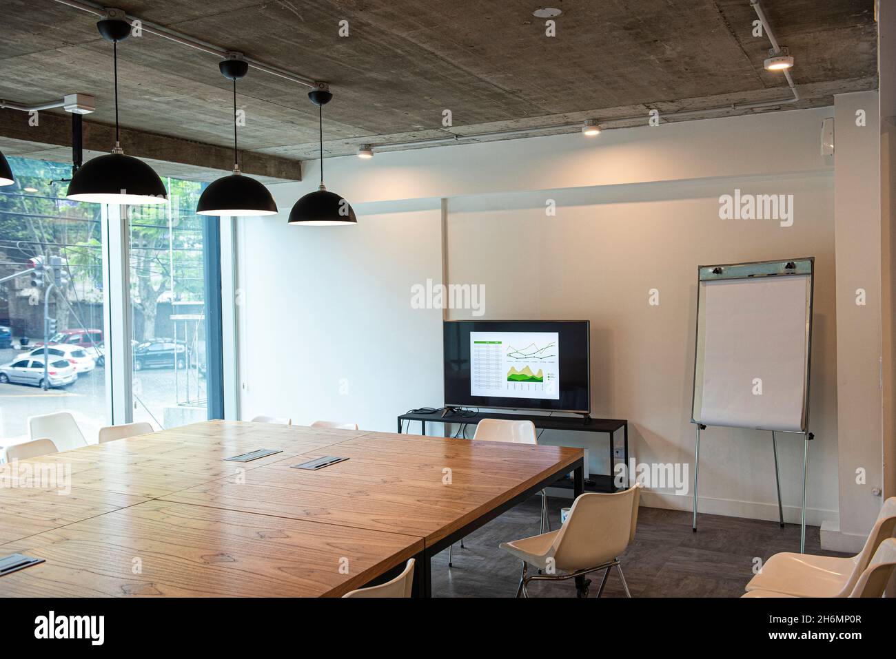 Interior view of empty conference room Stock Photo - Alamy