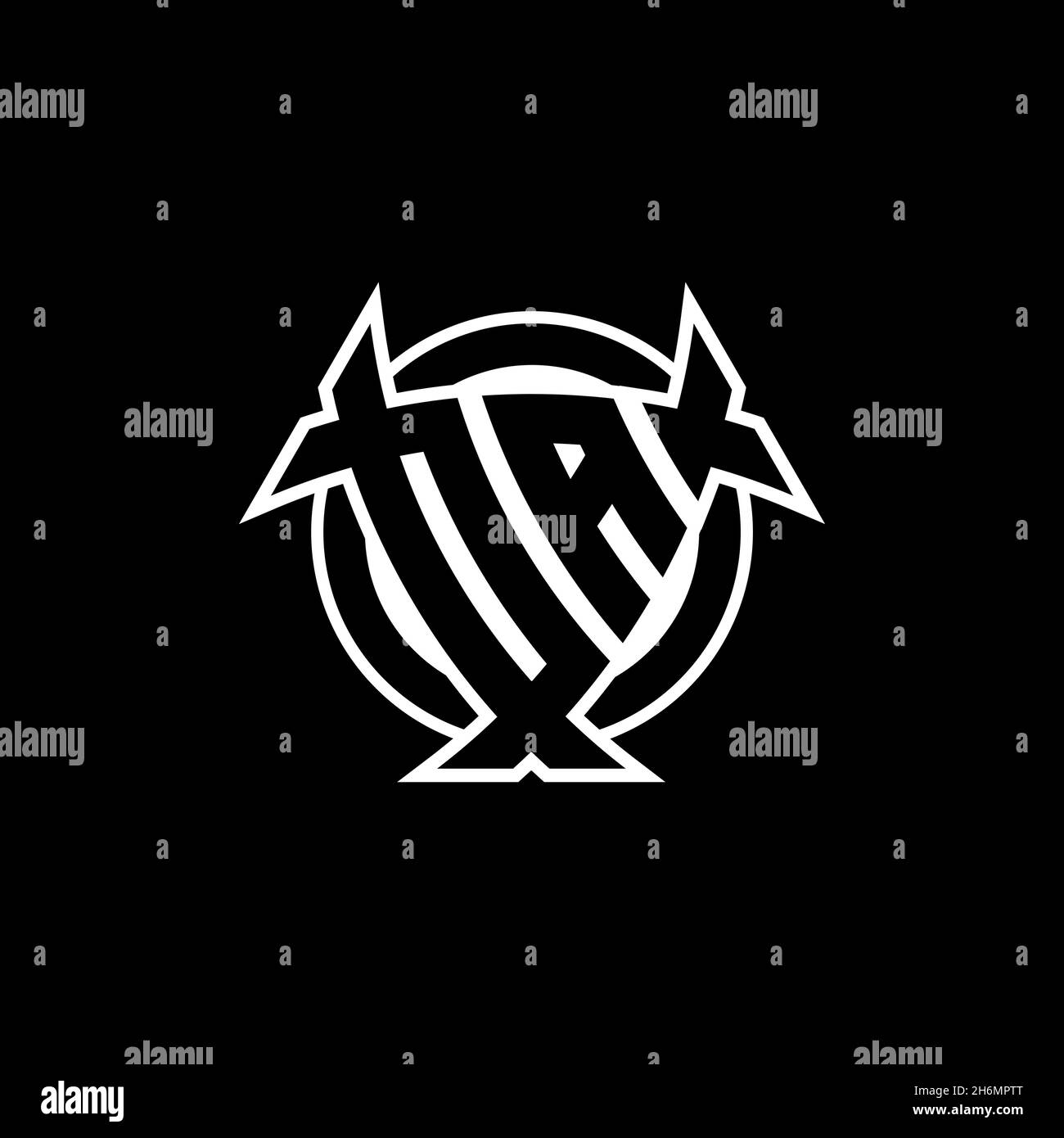 OA Monogram logo letter with triangle shield and circle shape style ...