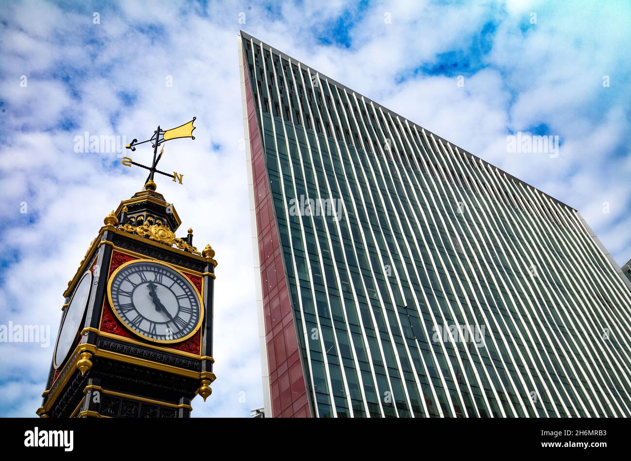 Little Ben clock next to the Nova Building, Victoria, London, UK ...