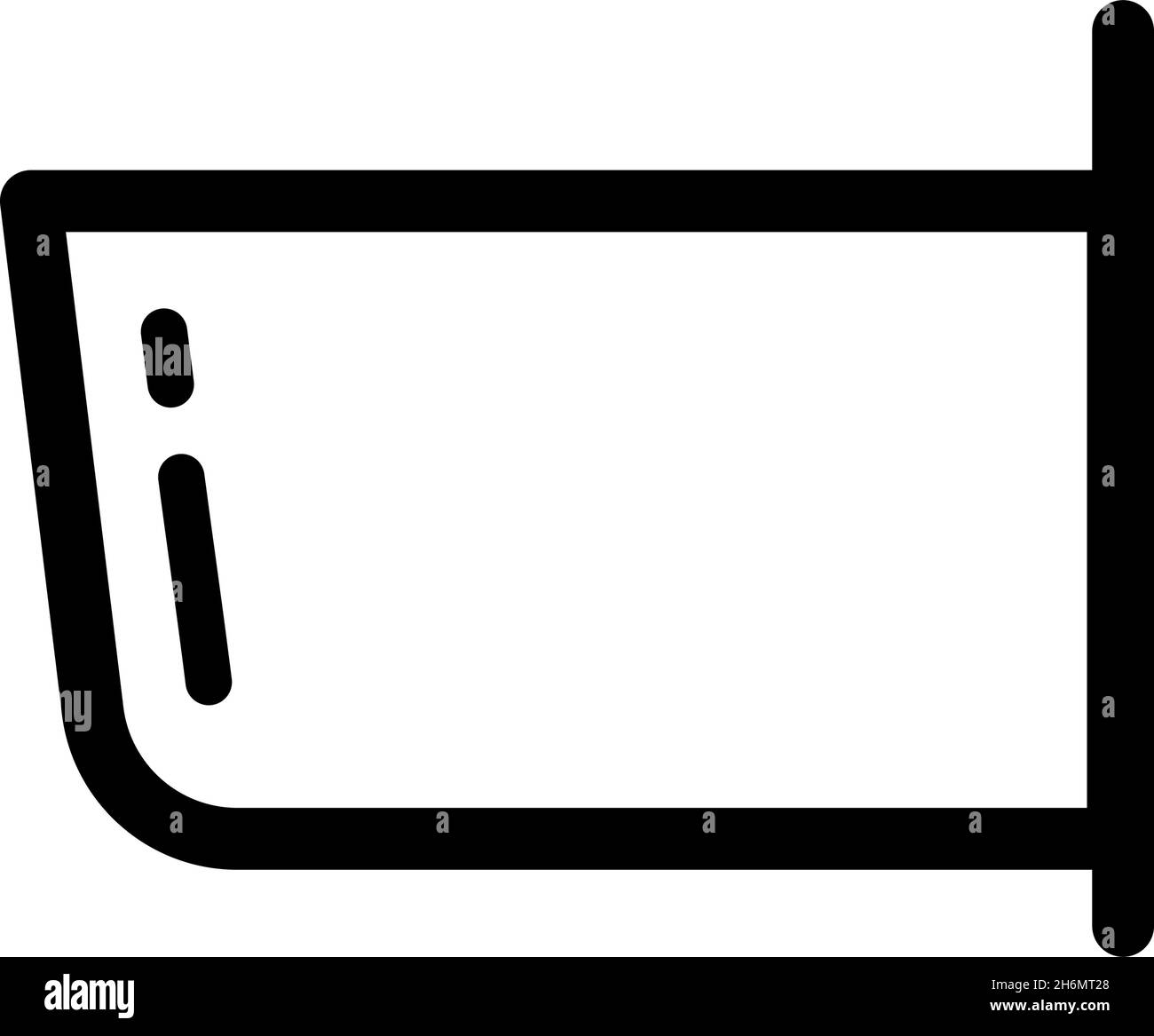 Toilet bowl outline icon. Vector illustration isolated on white ...