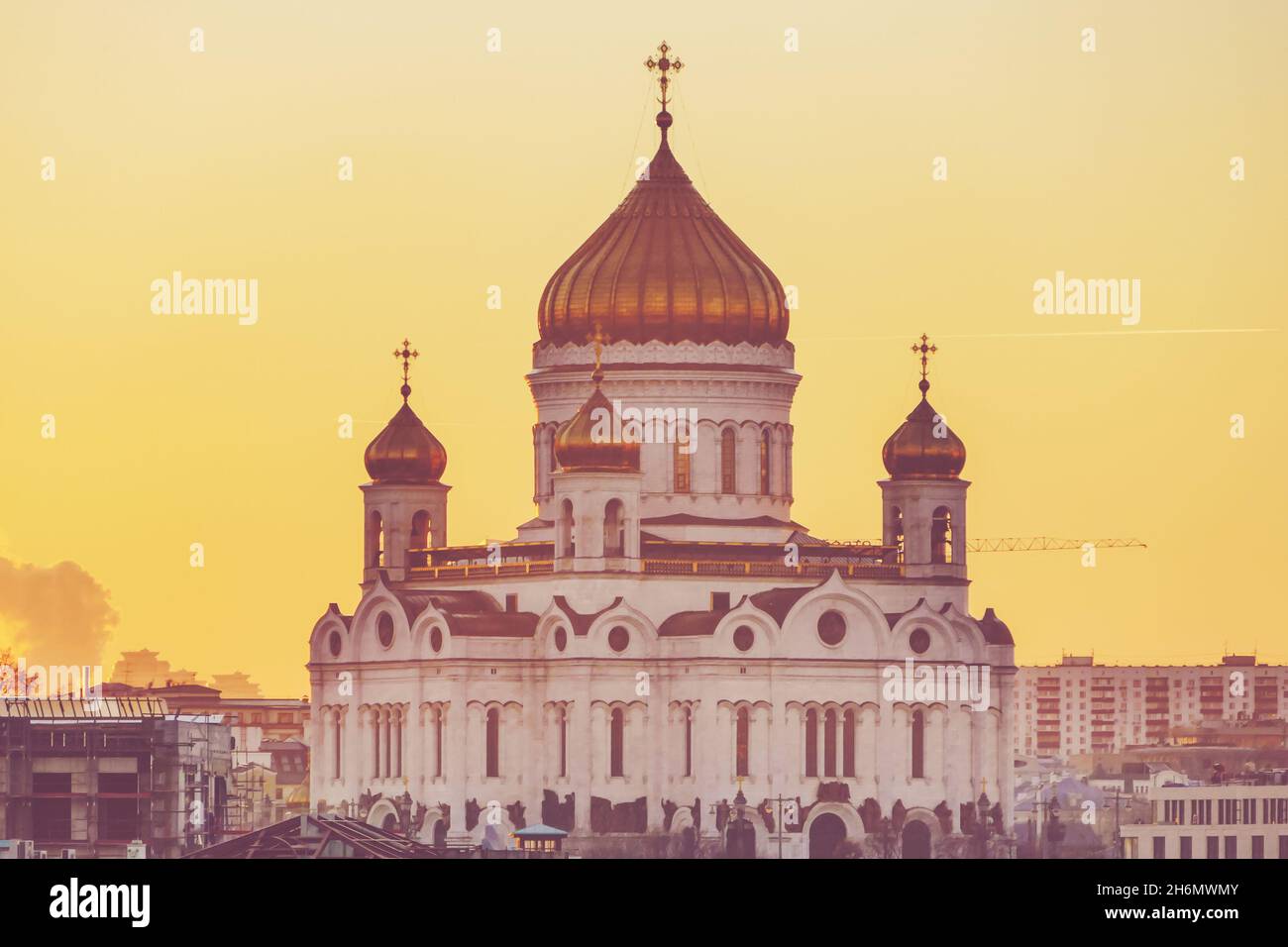 Moscow sunset city skyline hi-res stock photography and images - Alamy