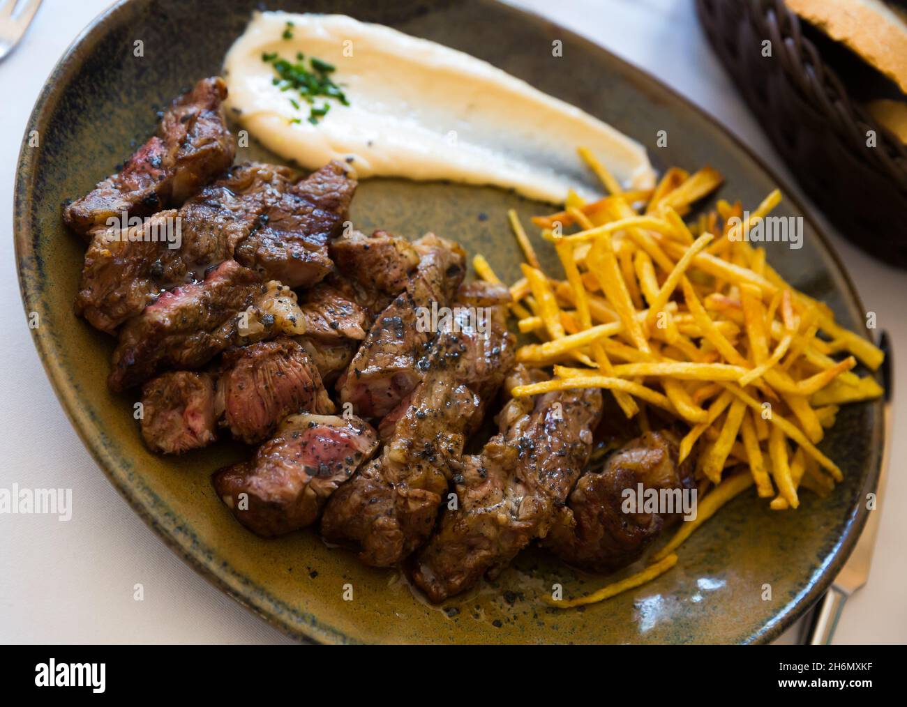 Juicy beef entrecote Stock Photo - Alamy