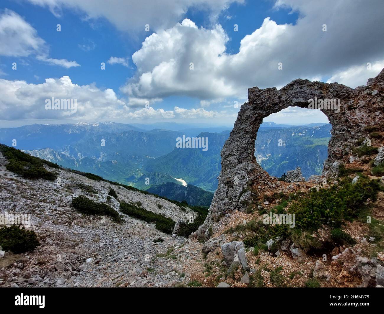 Beautiful rocky landscape with a natural rocky circle Stock Photo - Alamy