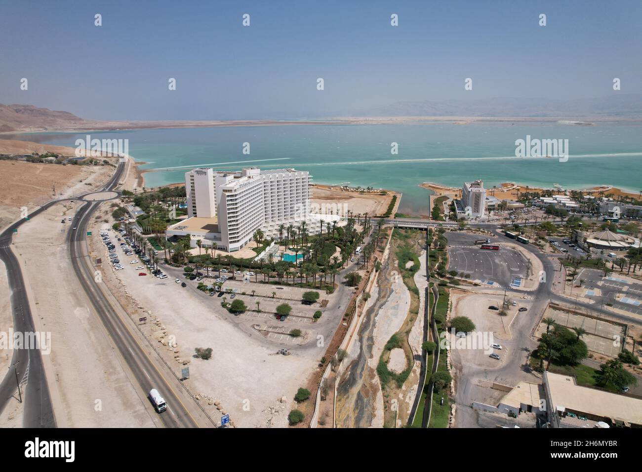 Beautiful aerial view of the Dead Sea, Israel Stock Photo - Alamy