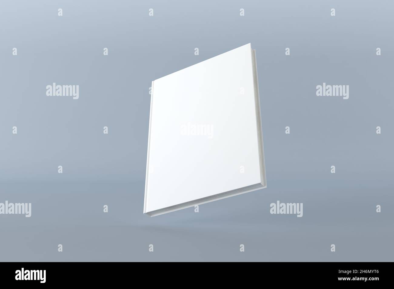 3D illustration of a book cover mockup on a blue background Stock Photo ...