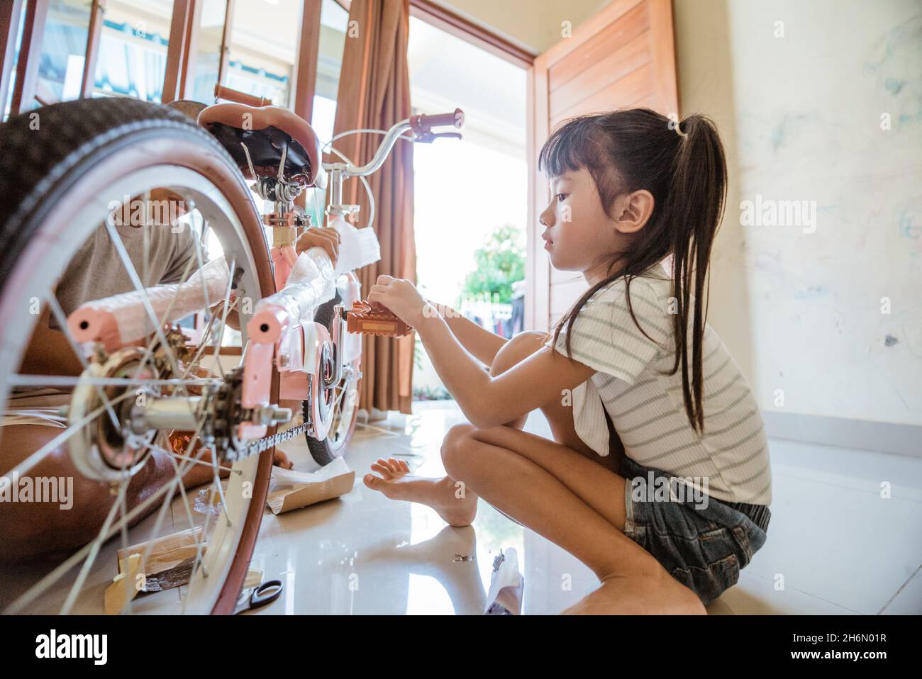 Mini bike girl hi-res stock photography and images - Alamy
