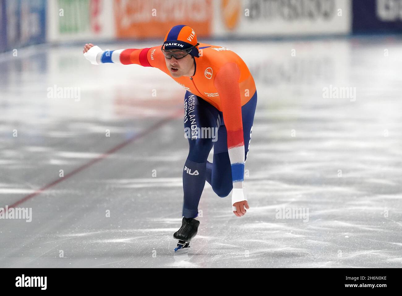 Kai Verbij in action on 500 meter men during ISU Worldcup on November ...