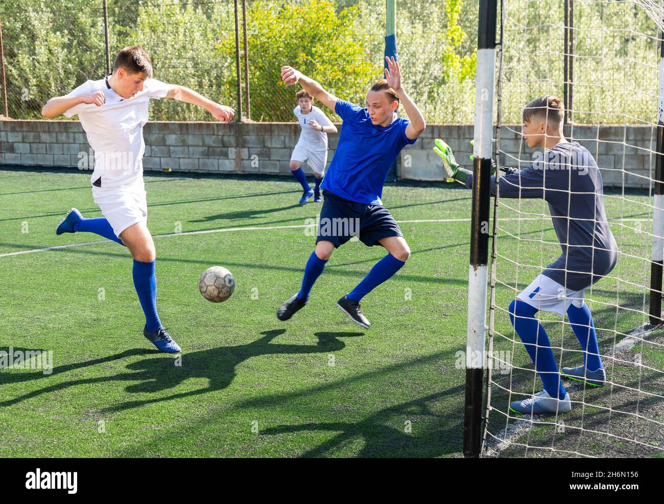 Football striker boy hi-res stock photography and images - Alamy