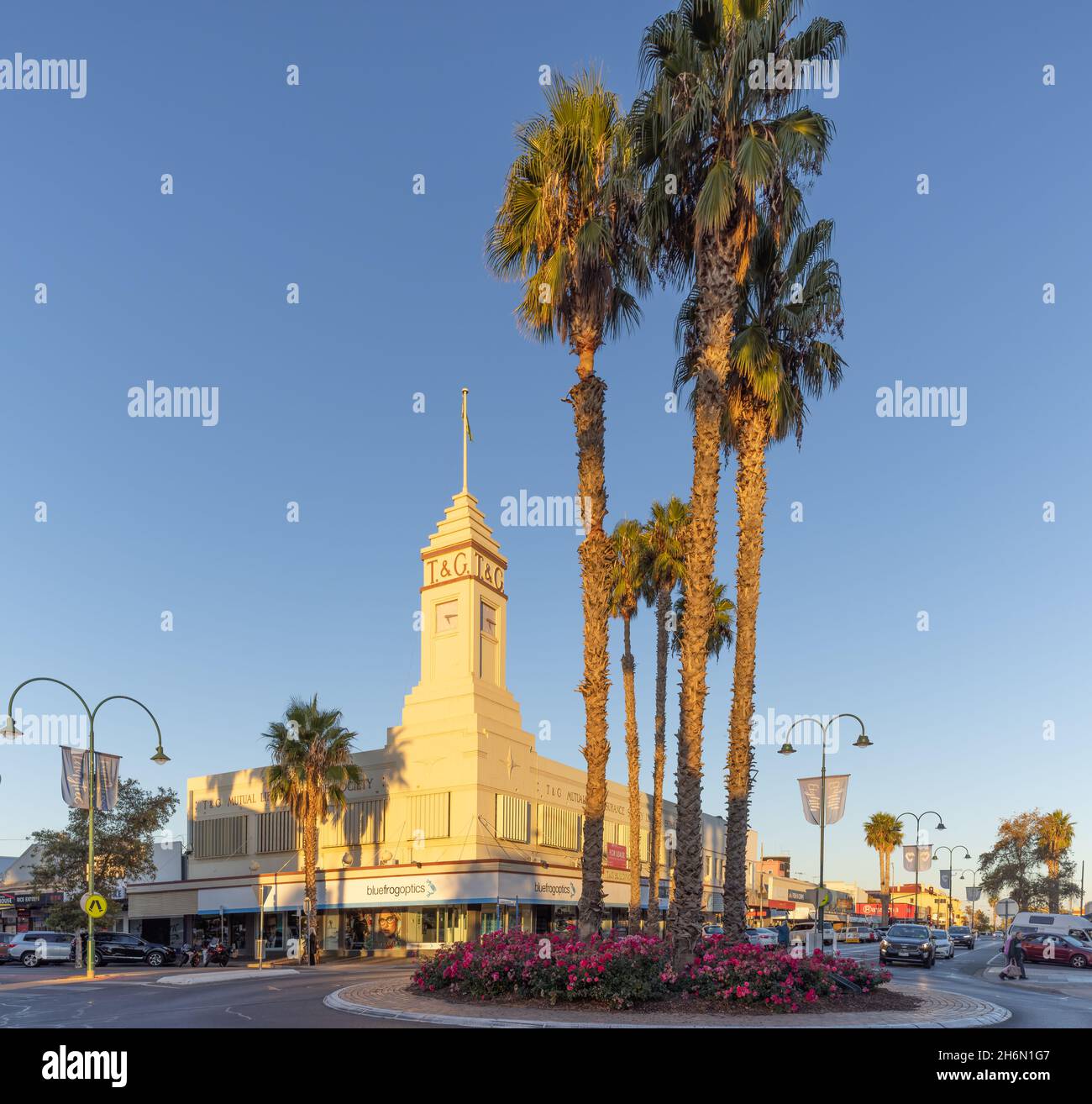 MILDURA, AUSTRALIA - MAY, 18, 2021: sunset shot of the historic t and g ...