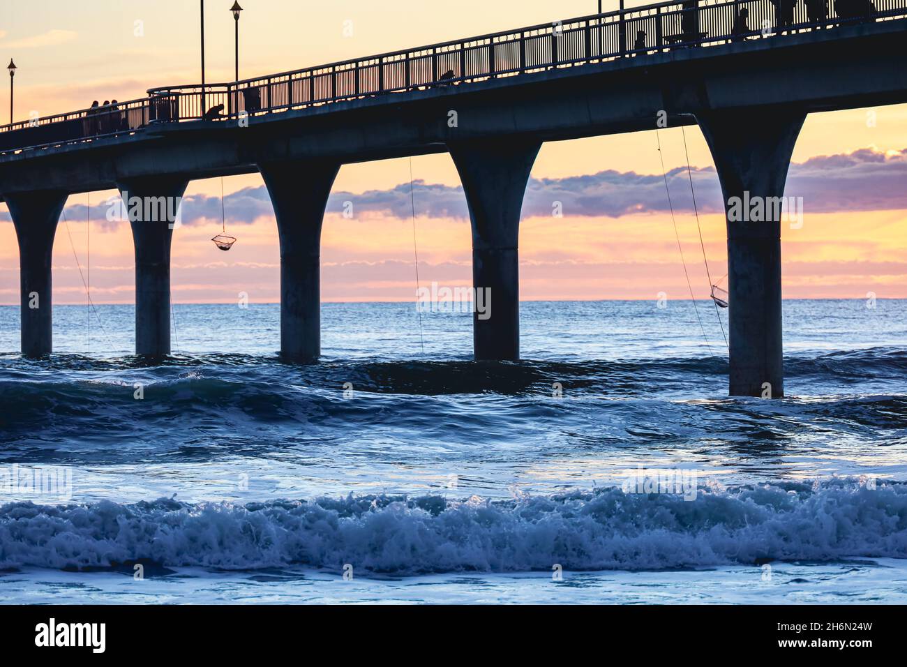 Pier by the Sea Stock Photo - Alamy