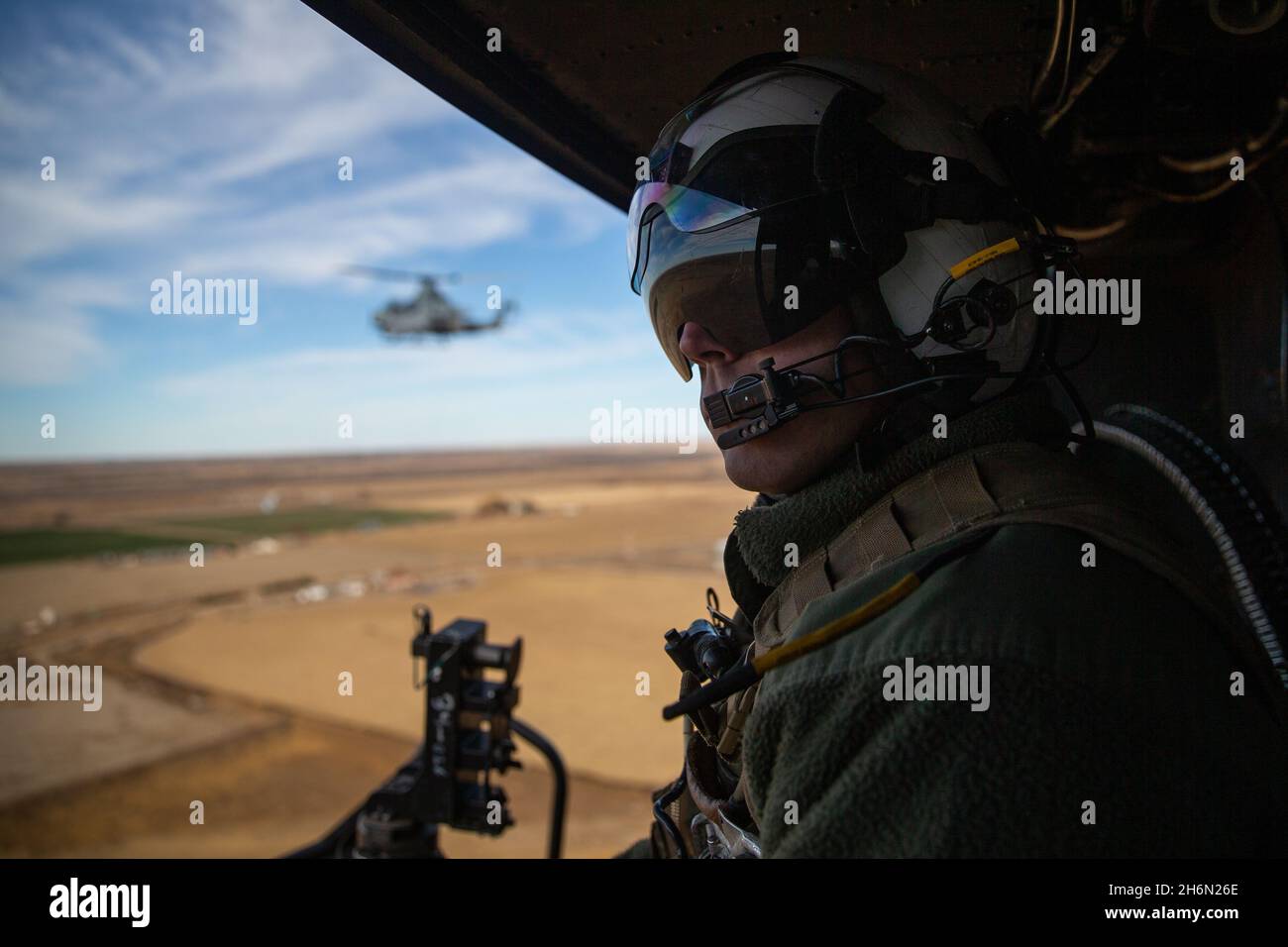 U.S. Marine Corps Lance Cpl. Rhett H. Slaughter, an aerial observer ...