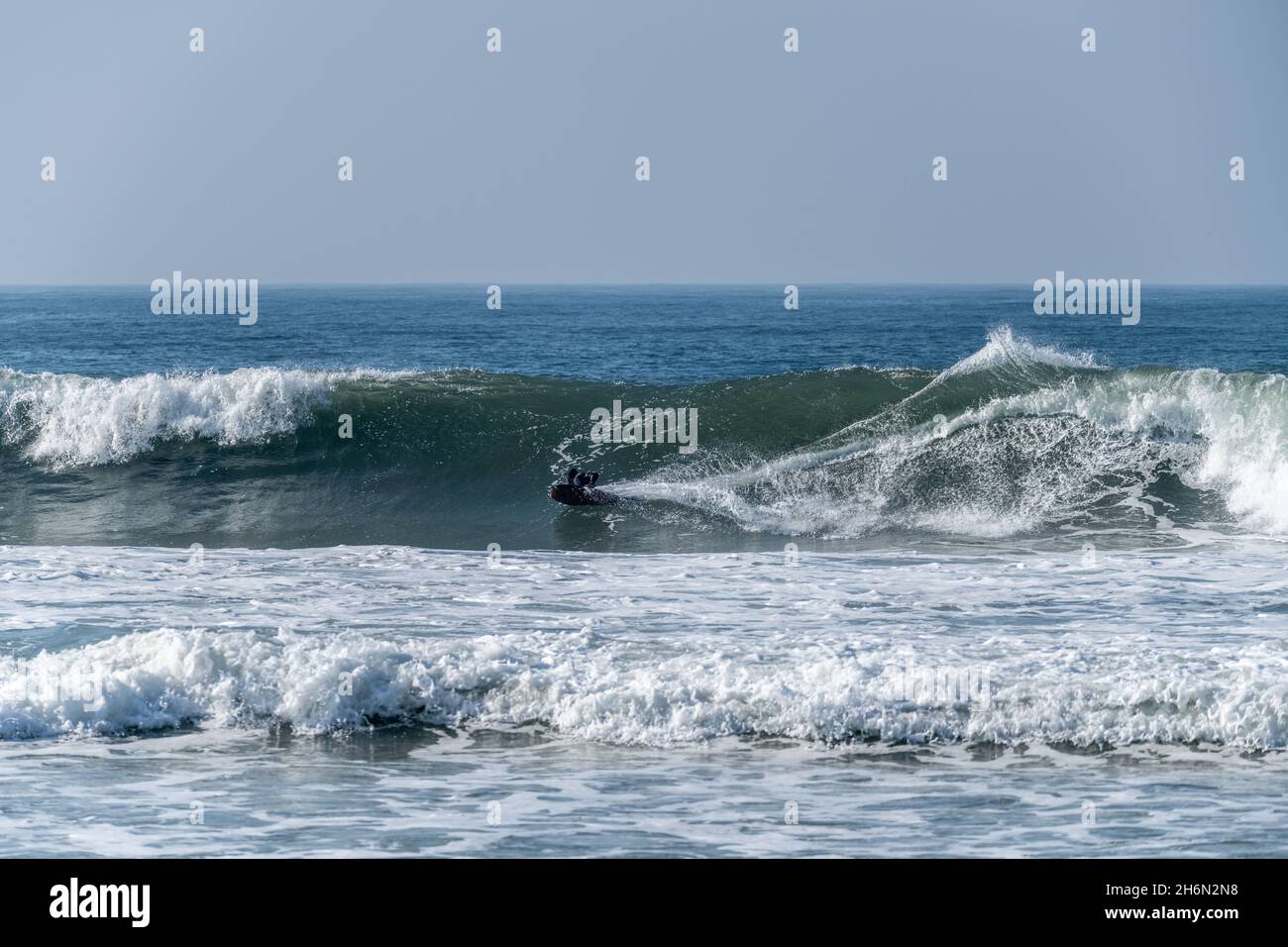 Bodyboarder surfing ocean wave on hi-res stock photography and images ...