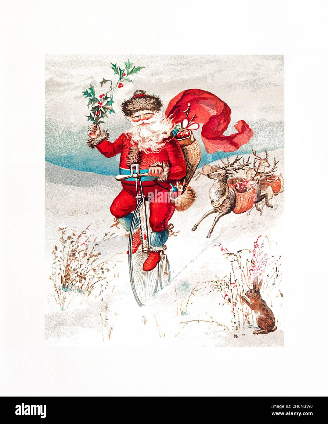 Santa claus illustration vintage hi-res stock photography and images ...