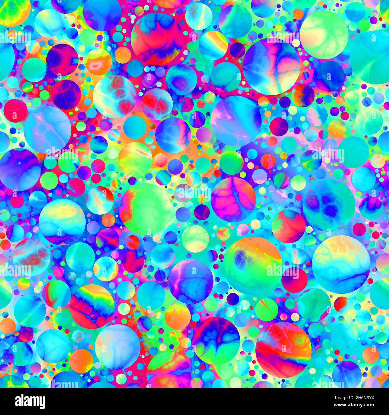 Seamless pattern of marbled orbs that gives a dreamy fantasy mysterious ...