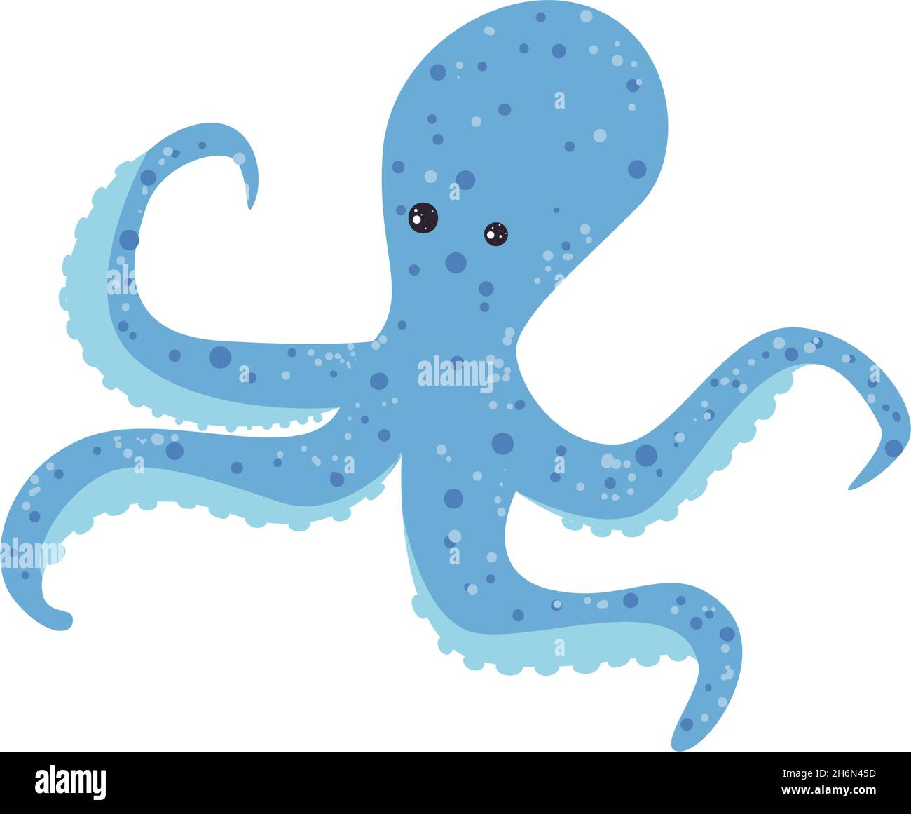nice blue octopus over white Stock Vector Image & Art - Alamy