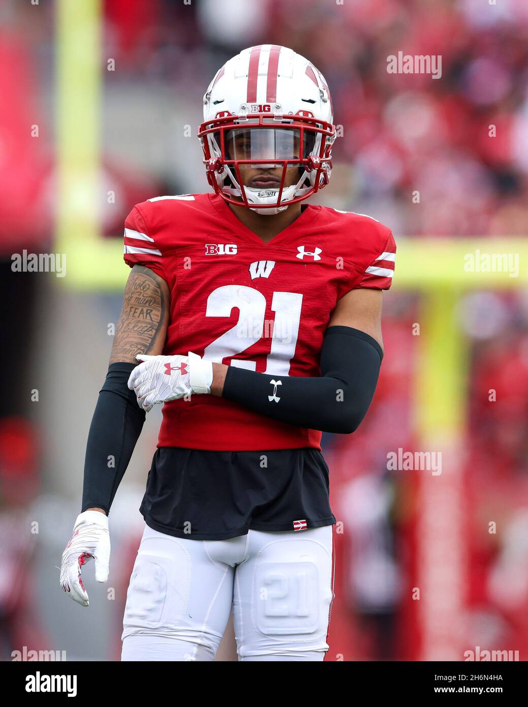 November 13, 2021: Wisconsin Badgers cornerback Caesar Williams (21 ...