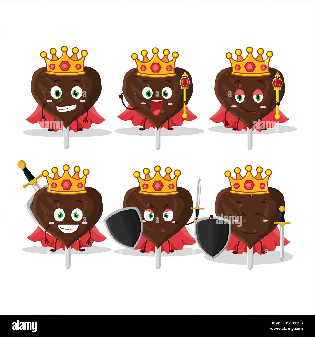 A Charismatic King Love Cookies Chocolate Candy Cartoon Character