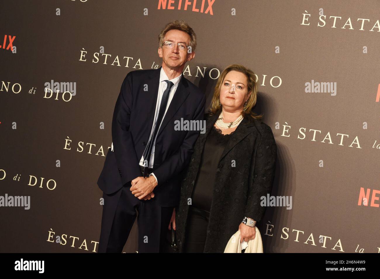 Naples, Italy. 16th Nov, 2021. Gaetano Manfredi, (L) side Mayor of ...