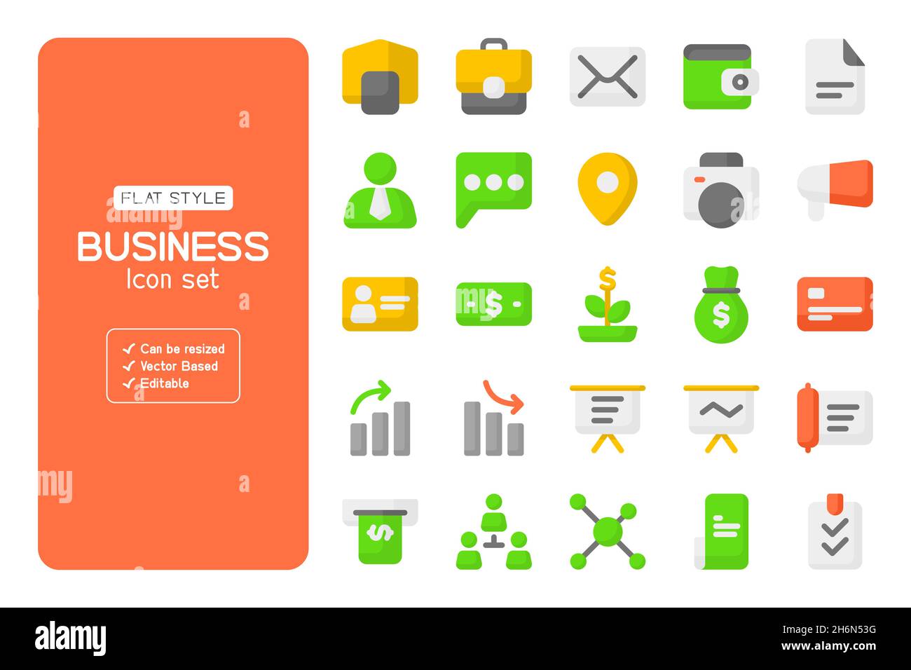 Set of Business icons with flat style and vector based. It can use for ...