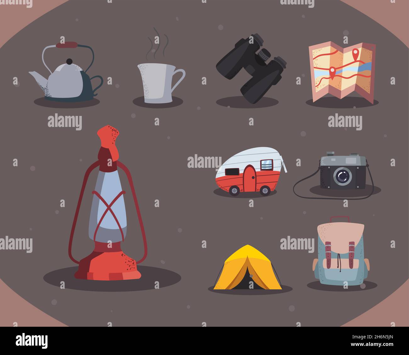 set of nine adventure icons Stock Vector Image & Art - Alamy