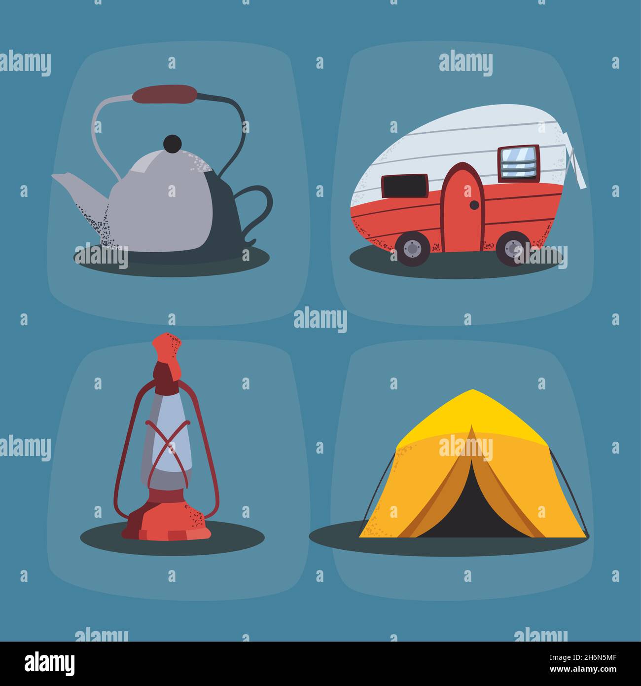 set of four adventure items Stock Vector Image & Art - Alamy