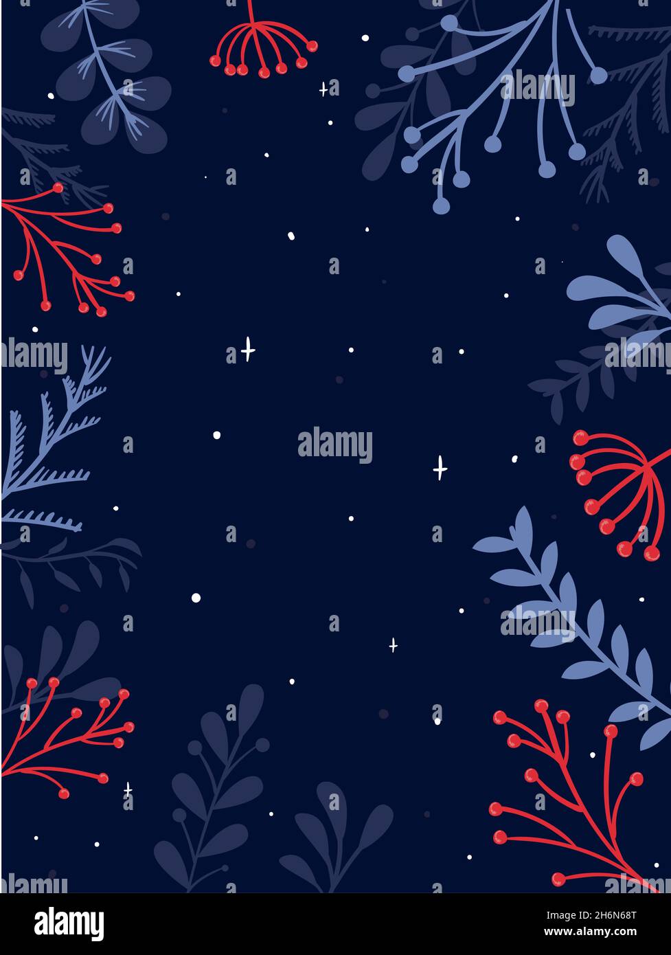 xmas holiday card with mistletoes Stock Vector Image & Art - Alamy