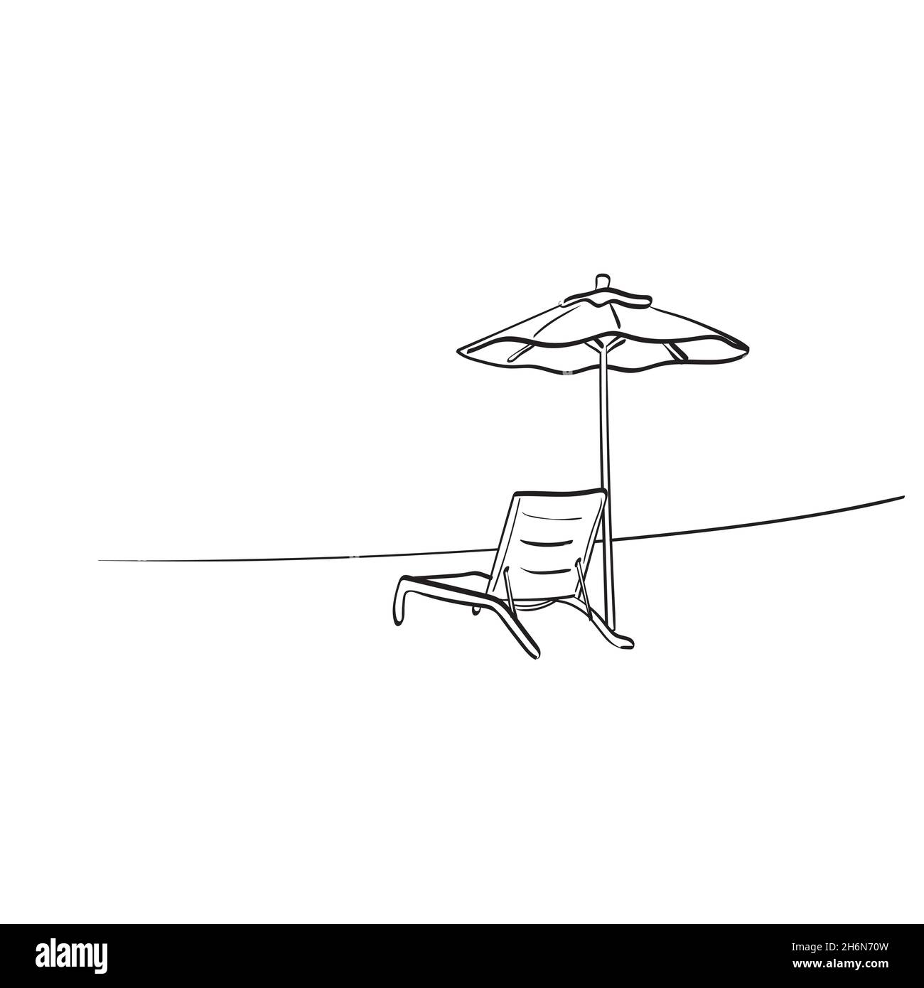 Beach Chair Outline