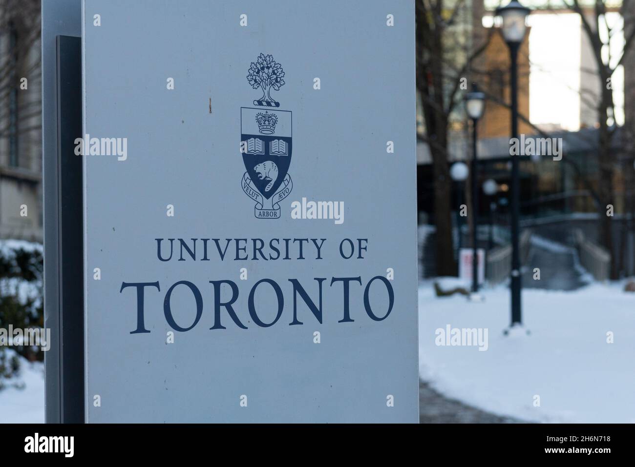 Toronto, ON, Canada - January 08, 2021: View at University of Toronto ...