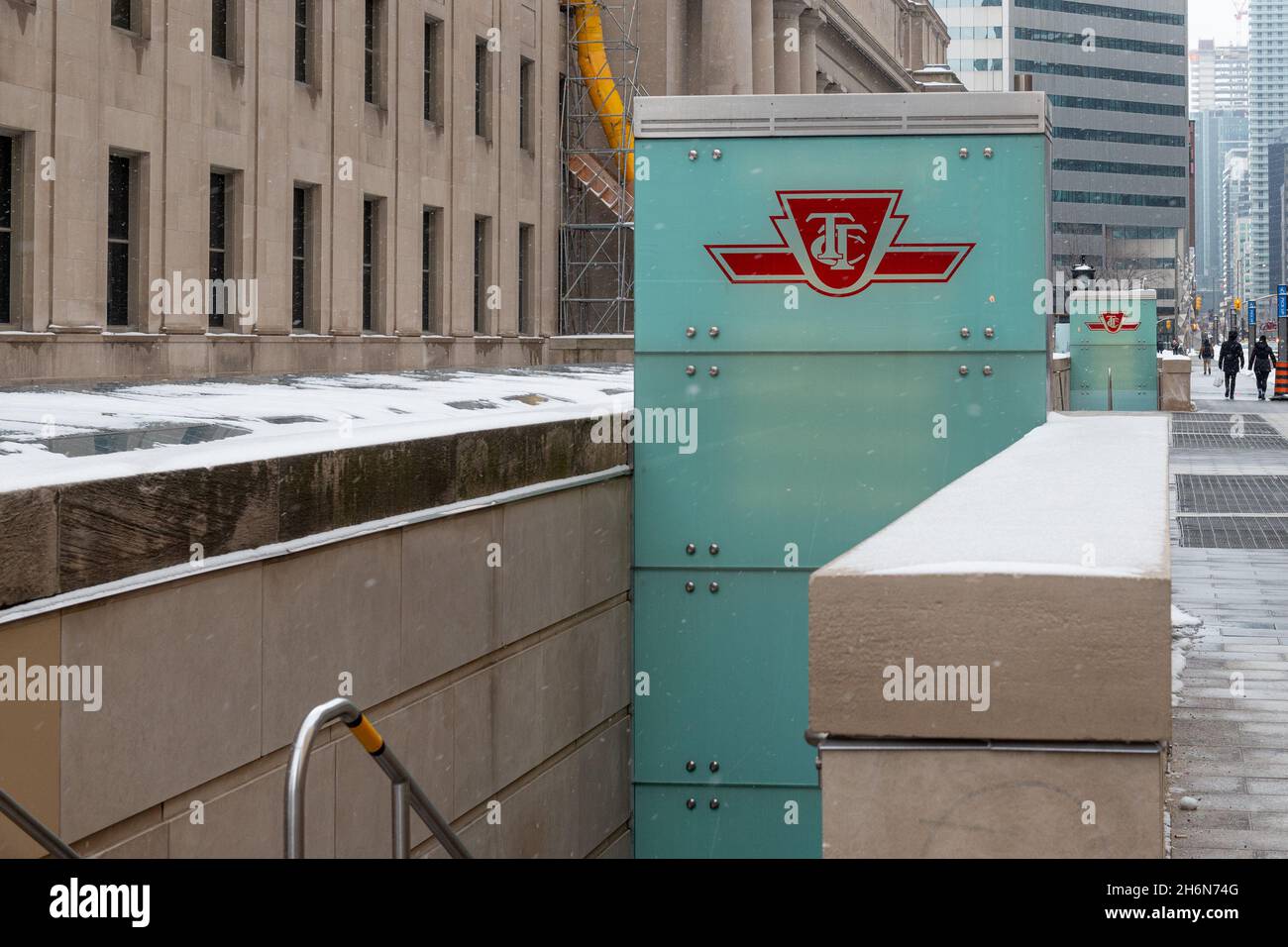 Toronto, ON, Canada – March 01, 2021: The sign of Toronto Transit ...