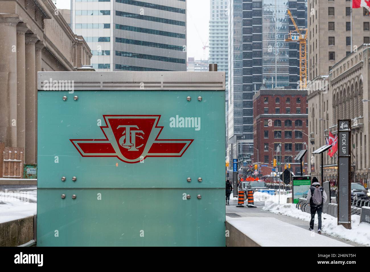 Toronto, ON, Canada – March 01, 2021: The sign of Toronto Transit ...