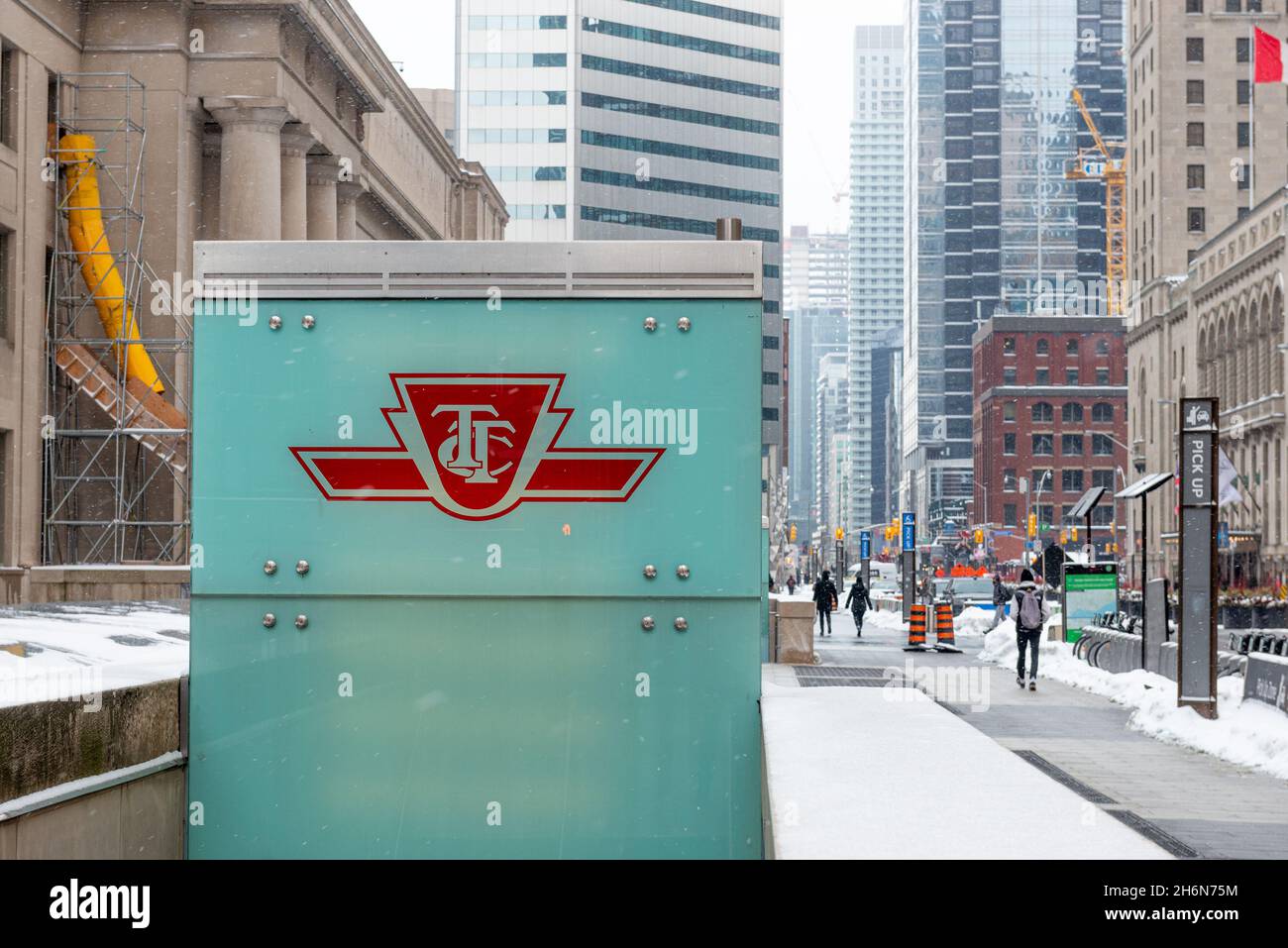 Toronto, ON, Canada – March 01, 2021: The sign of Toronto Transit ...