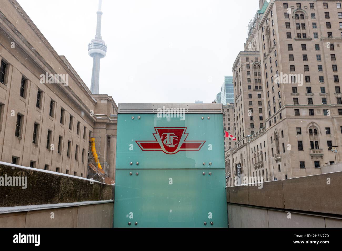 Toronto, ON, Canada – March 01, 2021: The sign of Toronto Transit ...