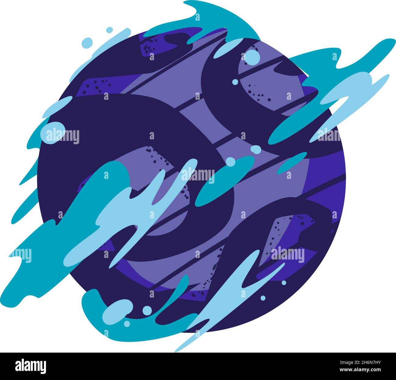 purple planet illustration over white Stock Vector Image & Art - Alamy