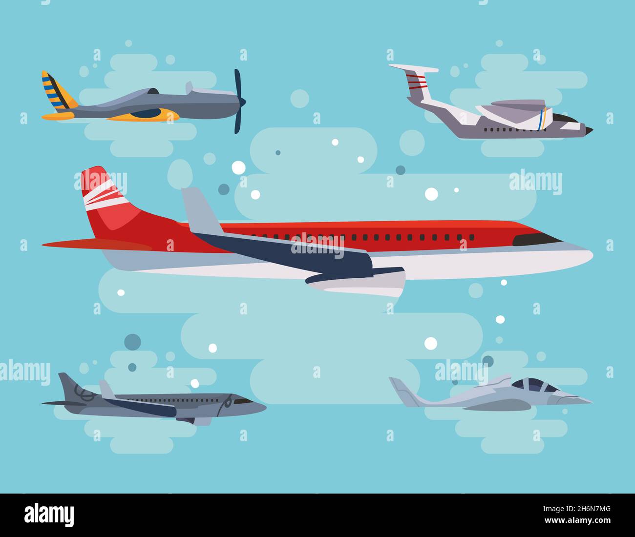 set of five fast airplanes Stock Vector Image & Art - Alamy