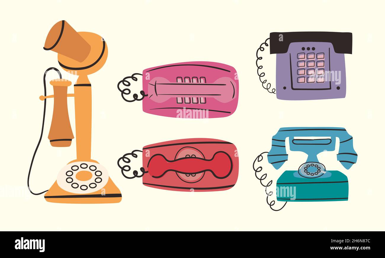 Modern telephones Stock Vector Images - Alamy