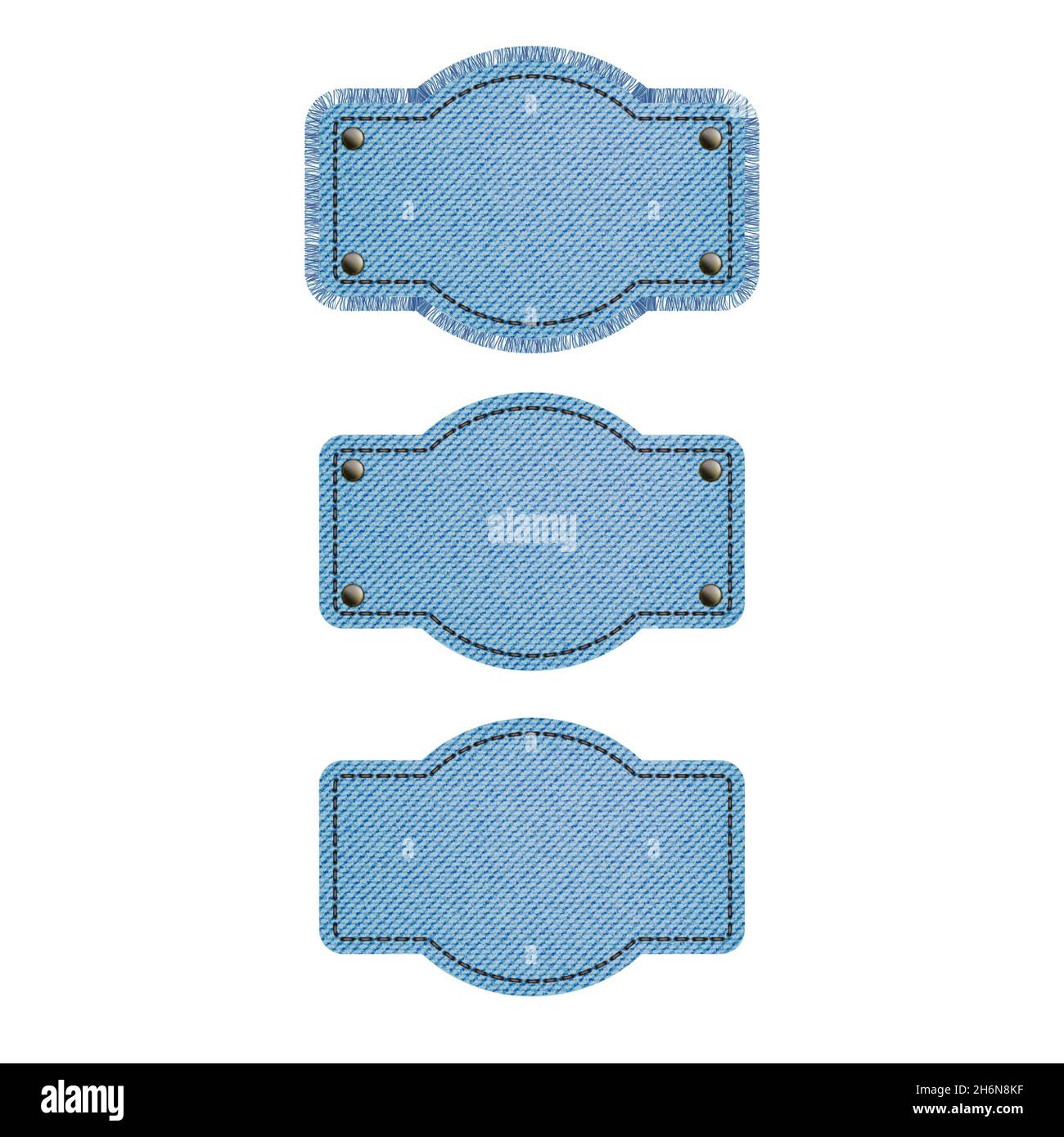 Old cloth patches Stock Vector Images - Alamy