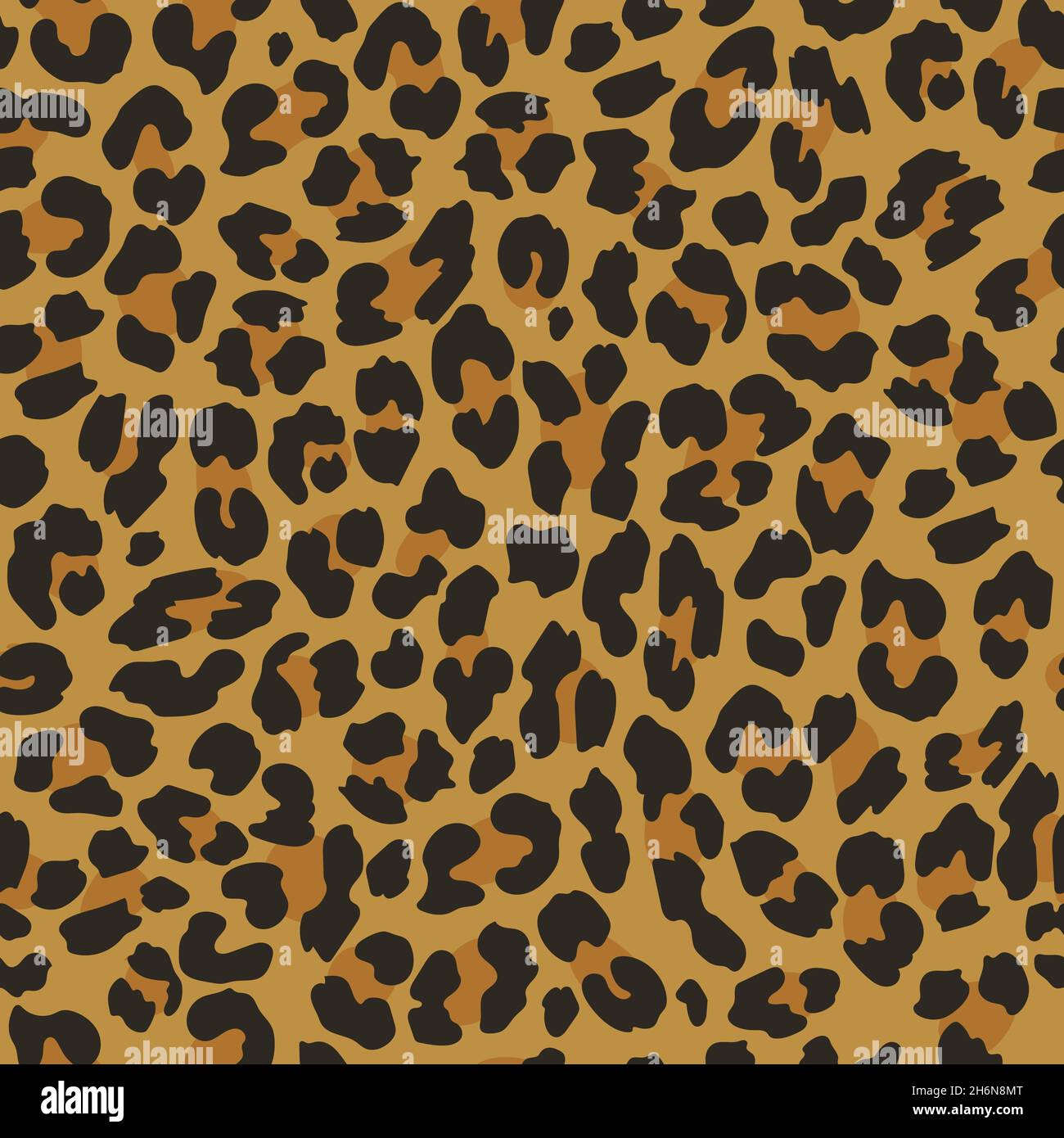Leopard seamless pattern. Vector african background. Wild animal ...