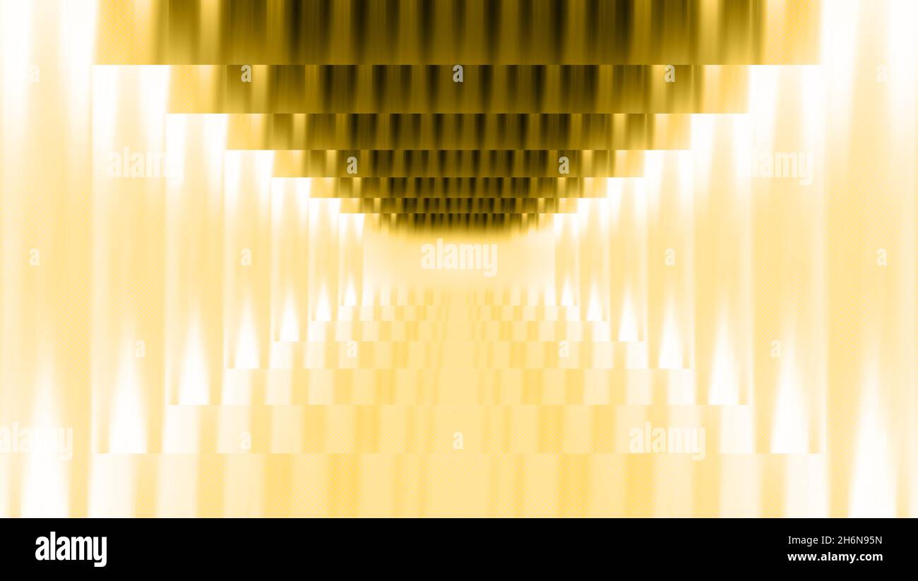 An abstract concentric golden block shape background image Stock Photo ...