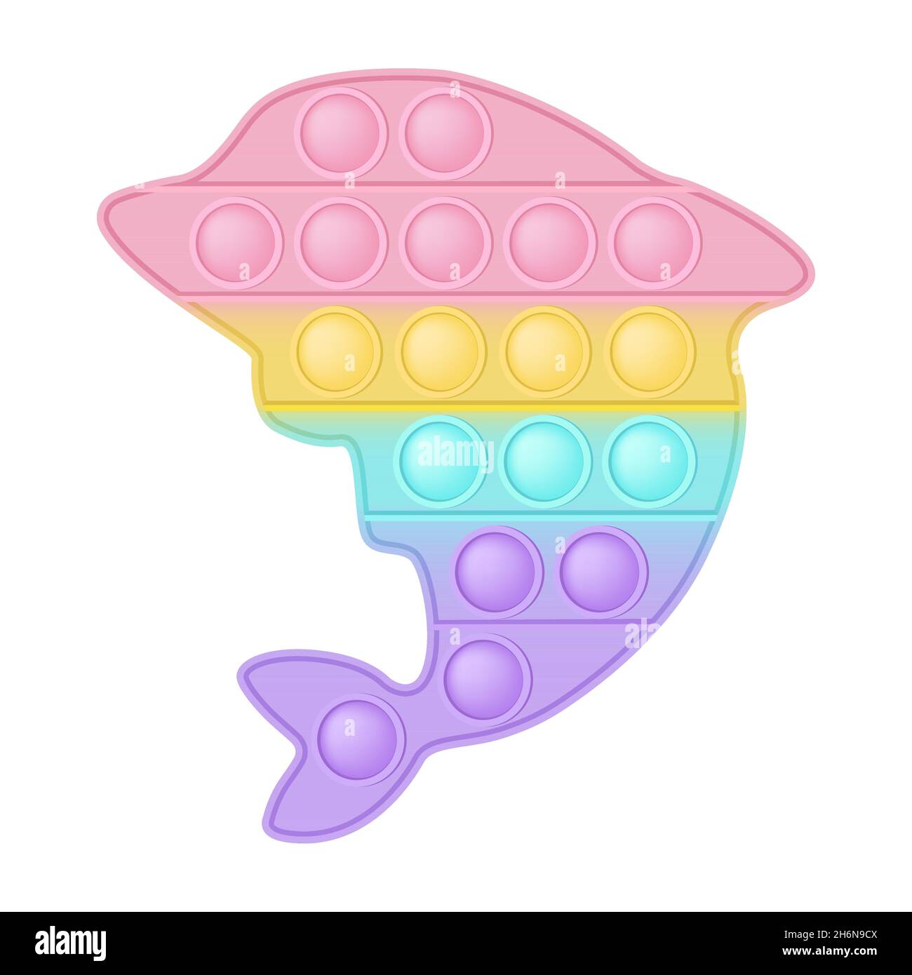 Popit figure dolphin a fashionable silicon toy for fidgets. Addictive ...