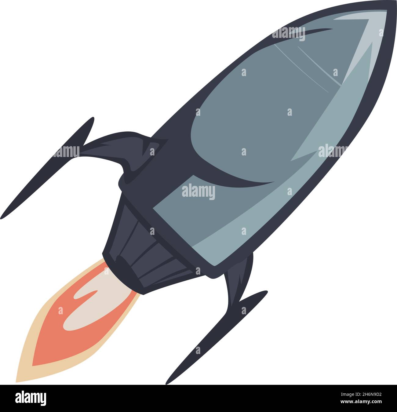 nice gray rocket over white Stock Vector Image & Art - Alamy